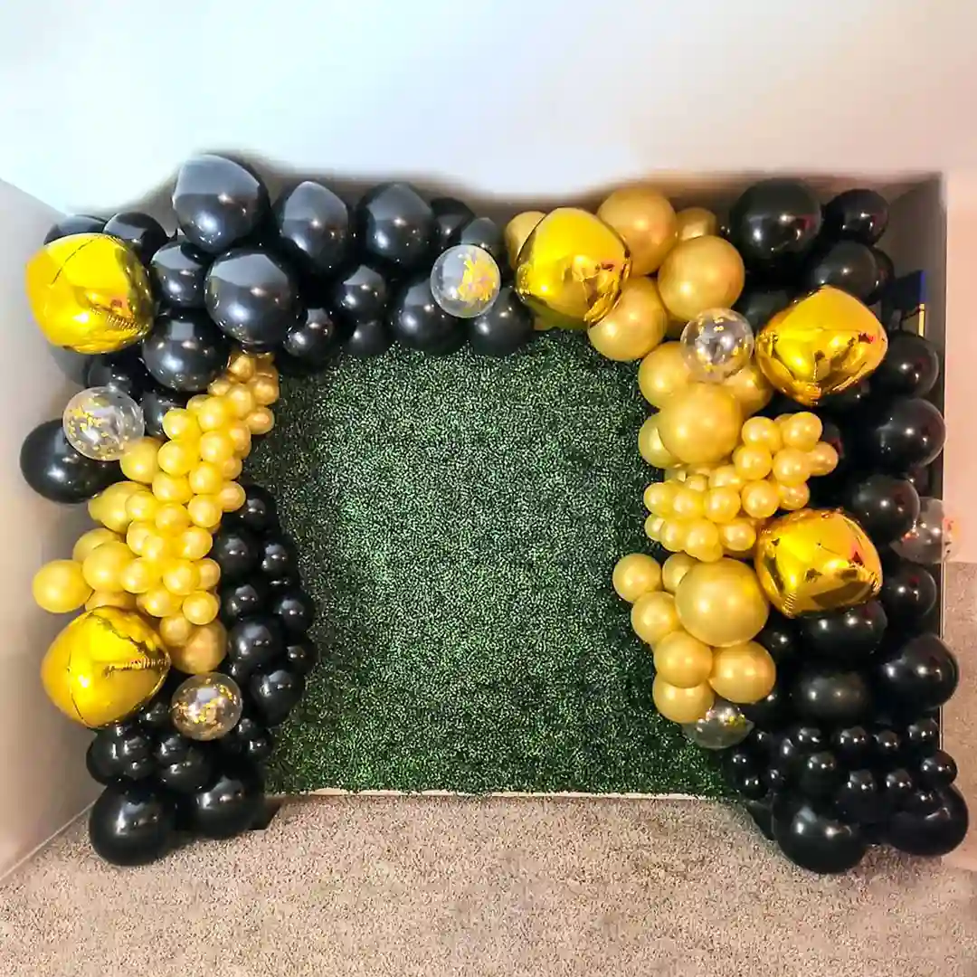 Black-Golden Themed Sequin Decor | Balloon Decoration in Nagpur | TogetherV