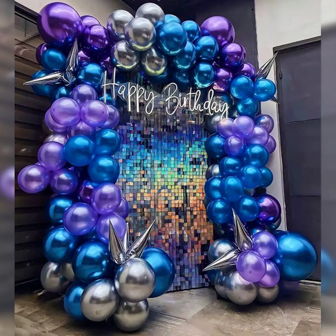 Blue-Purple Themed Sequin Decor | Premium Decor in Kolkata | TogetherV