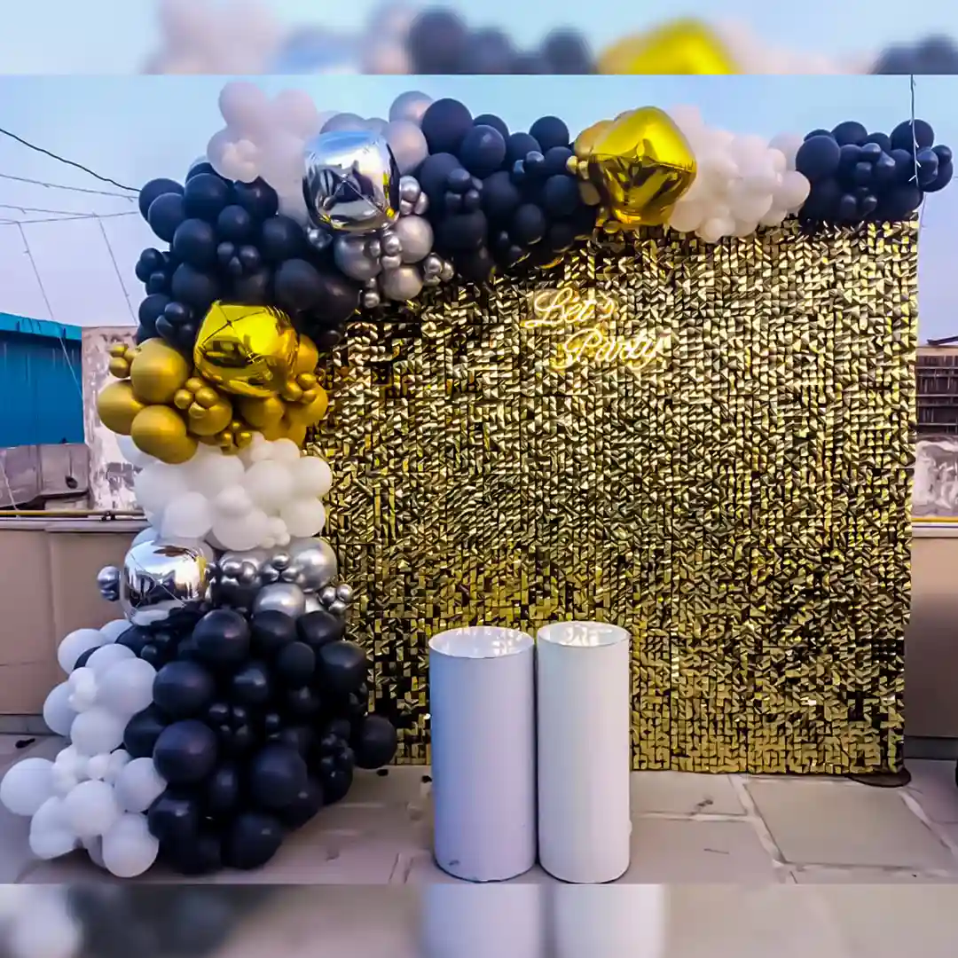 Classy Themed Sequin Decor | Balloon Decoration in Ahmedabad | TogetherV