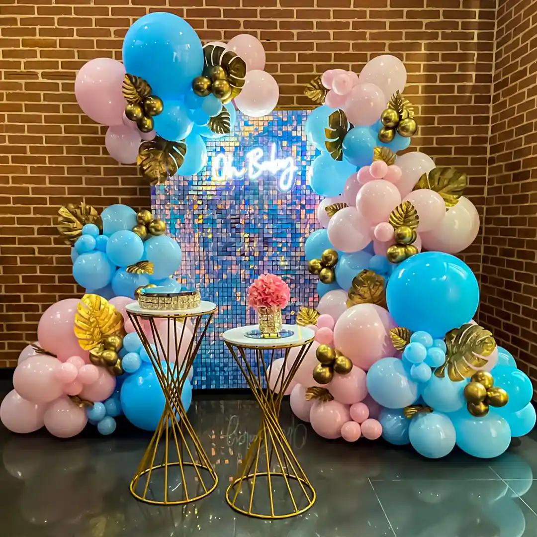 Oh Baby Pastel Themed Sequin Decor | Balloon Decoration in Bangalore ...
